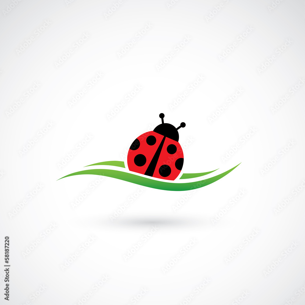 Ladybug sign Stock Vector | Adobe Stock