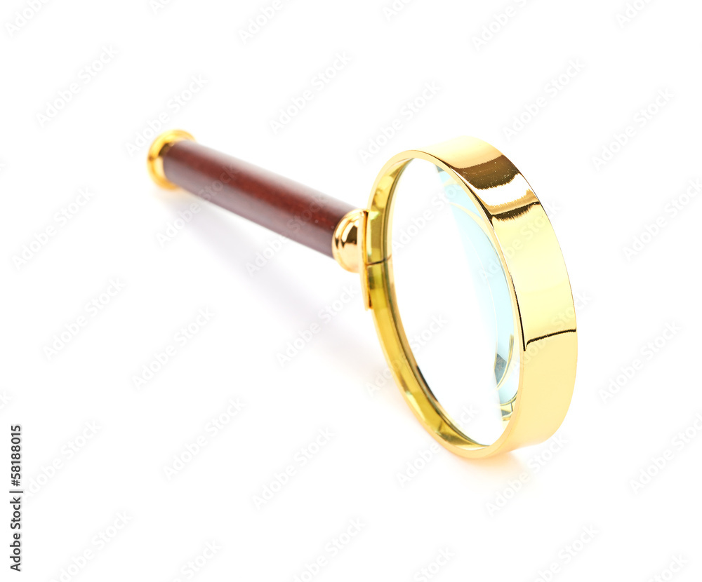 Retro magnifying glass Stock Photo | Adobe Stock