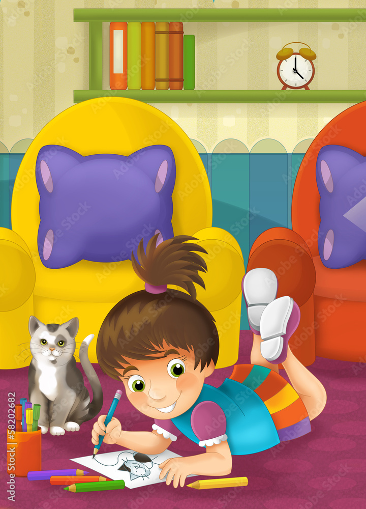 Cartoon child - illustration for the children Stock Illustration ...