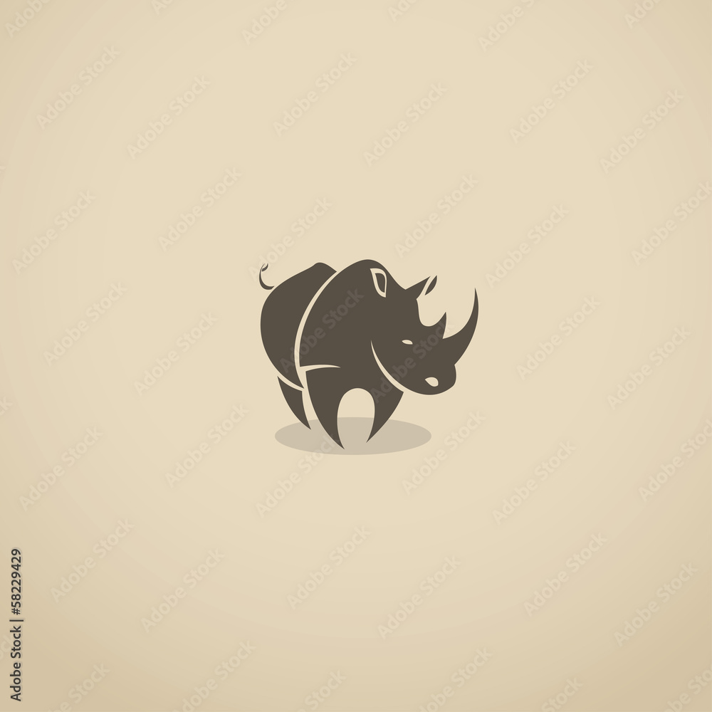 Rhino sign Stock Vector | Adobe Stock