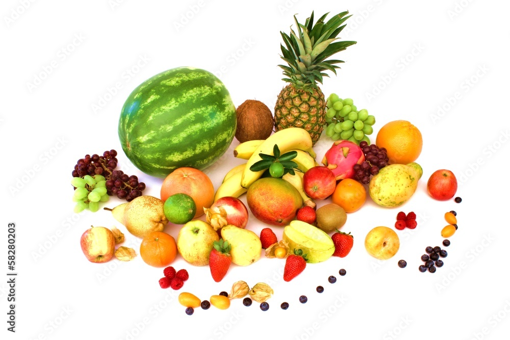 Obstsorten - isoliert Stock-Foto | Adobe Stock