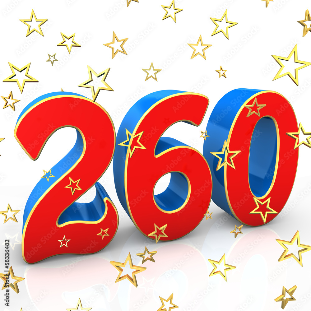 260 Years Old - Happy Birthday ilustração do Stock | Adobe Stock
