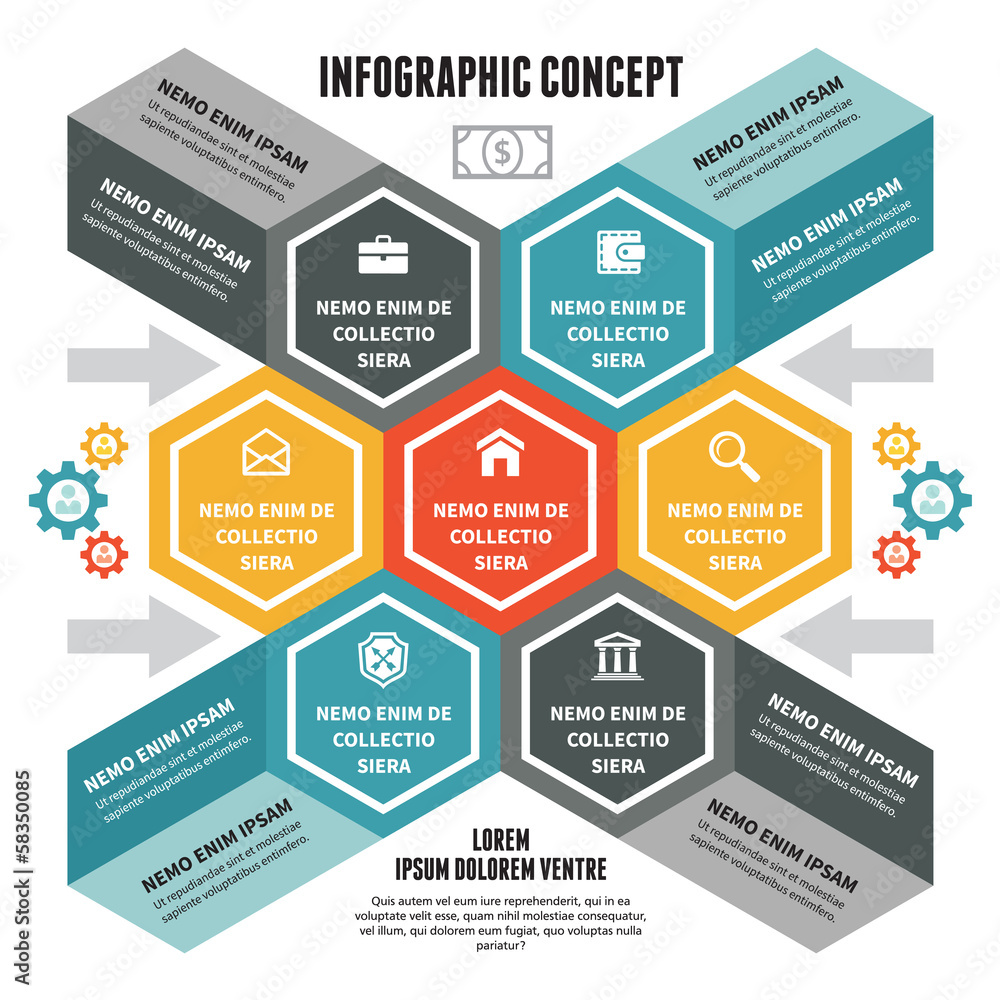 Infographic Concept - Vector Scheme with Icons Stock Vector | Adobe Stock Infographic Concept - Vector Scheme with Icons Stock Vector | Adobe Stock