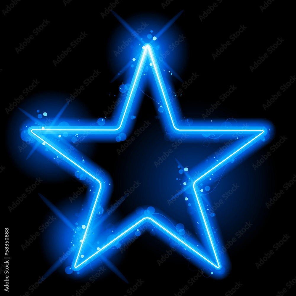 Blue Star Border with Sparkles and Swirls Stock Vector | Adobe Stock
