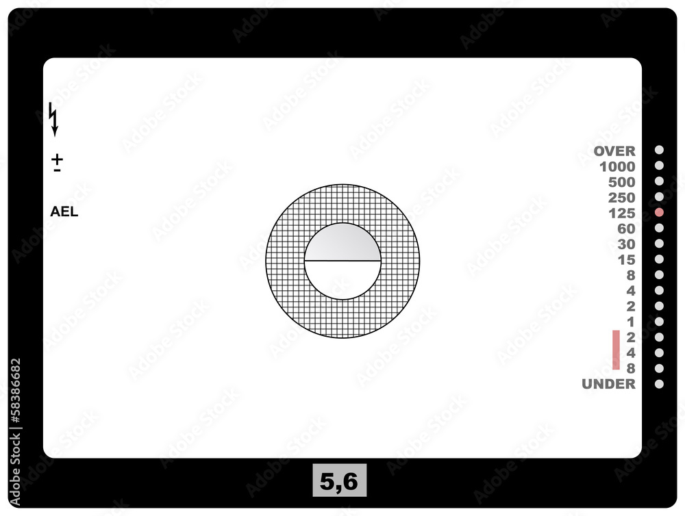 retro SLR viewfinder, with free space for your pics, vector Stock ...