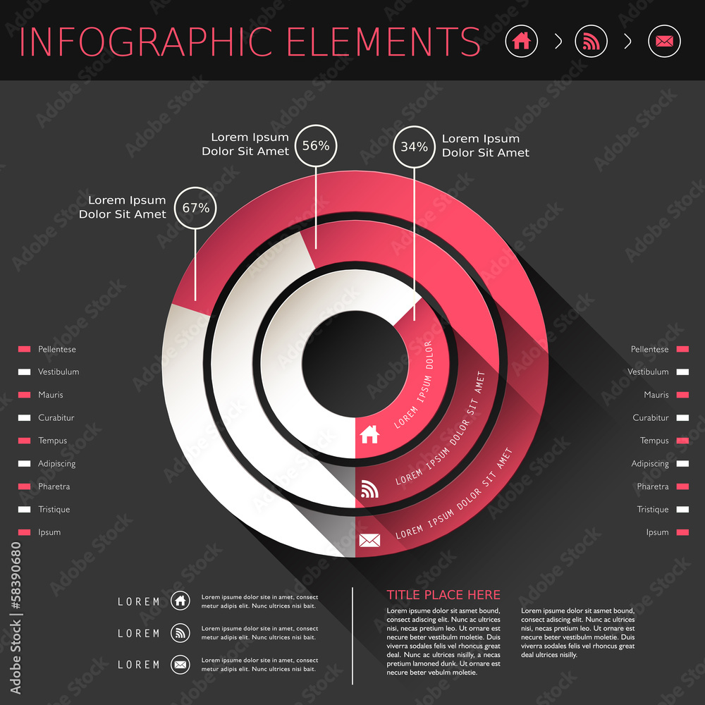 abstract pie chart infographics Stock Vector | Adobe Stock