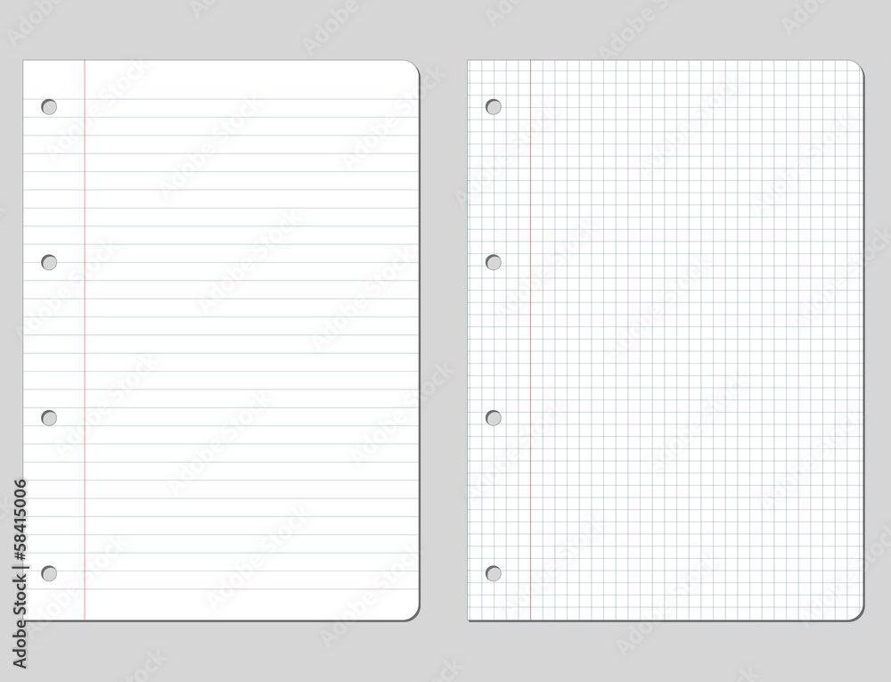 School paper Stock Vector | Adobe Stock