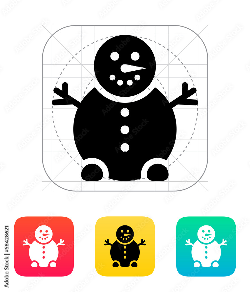 Snowman icon. Stock ベクター | Adobe Stock