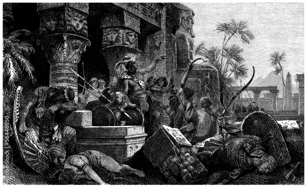 Invaders in Ancient Egypt : Hyksos Stock Illustration | Adobe Stock