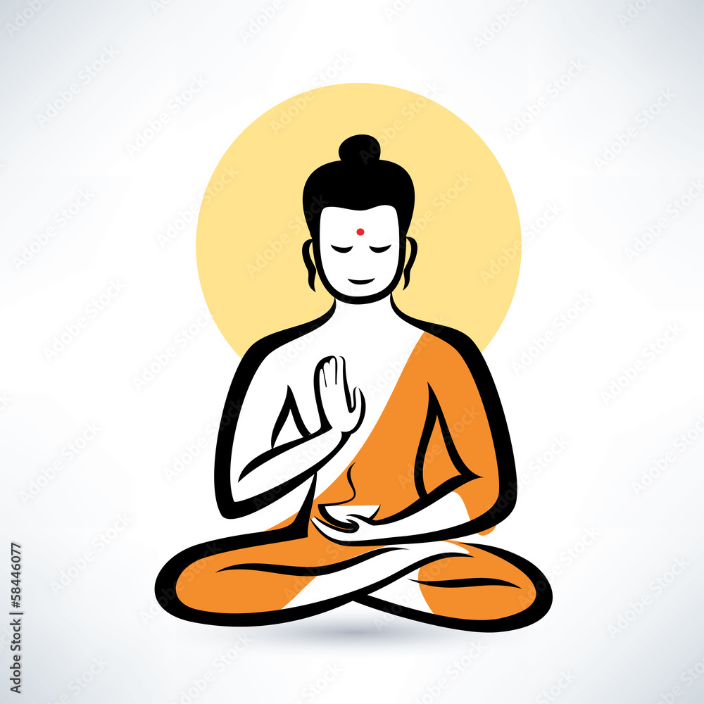 Buddha vector symbol Stock Vector | Adobe Stock