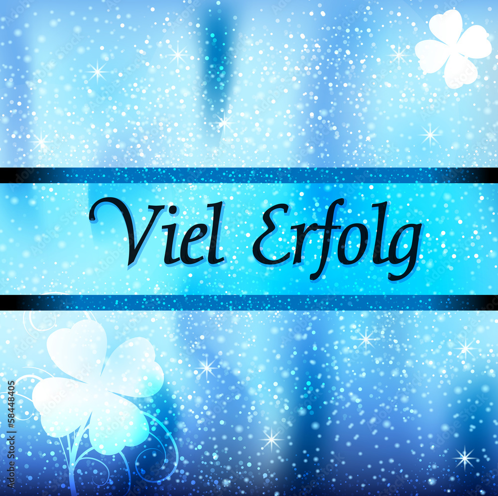 Glückwunschkarte "Viel Erfolg" Stock Vector | Adobe Stock