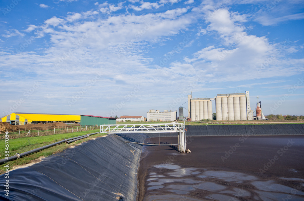 Liquid cow manure in a storage pit Stock Photo | Adobe Stock