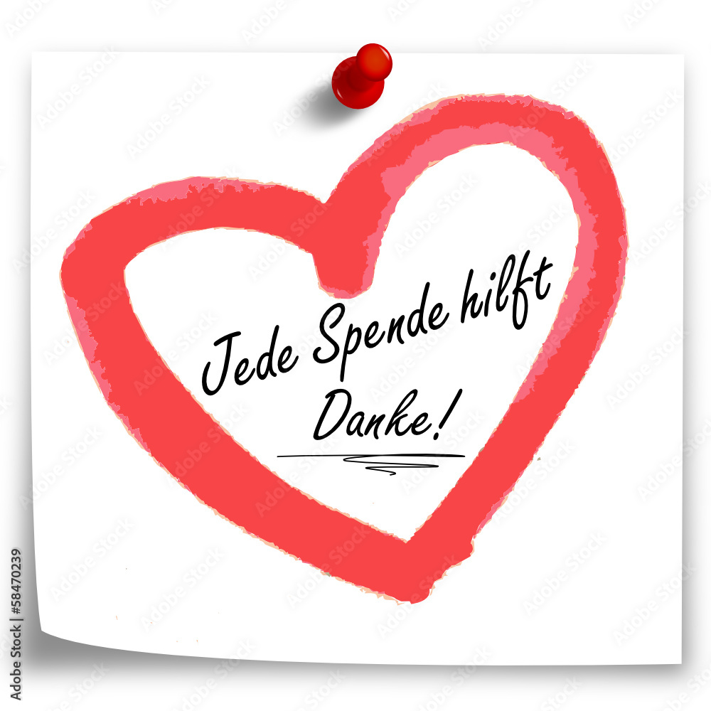Jede Spende hilft Danke! Stock-Vektorgrafik | Adobe Stock