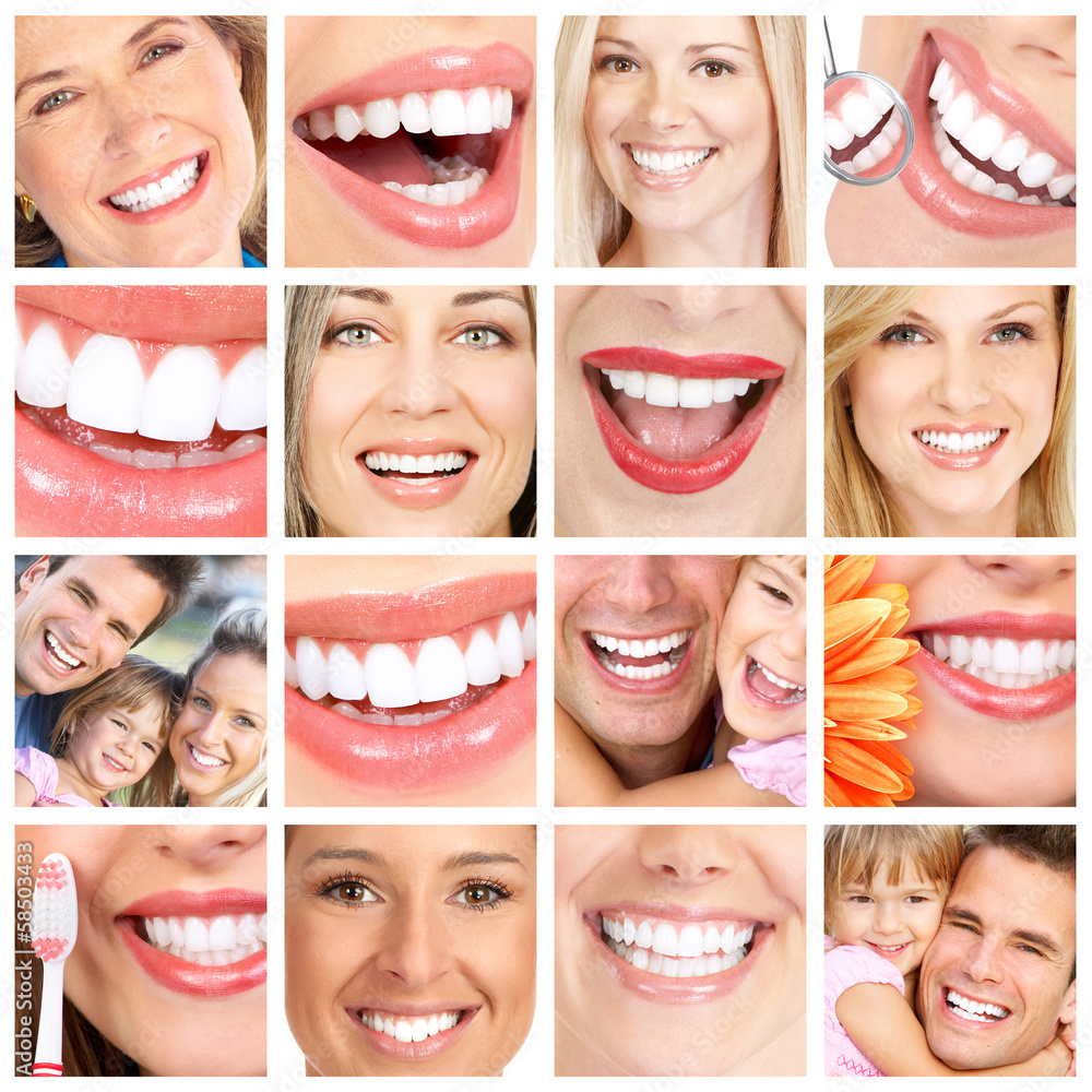 People teeth collage. Stock Photo | Adobe Stock