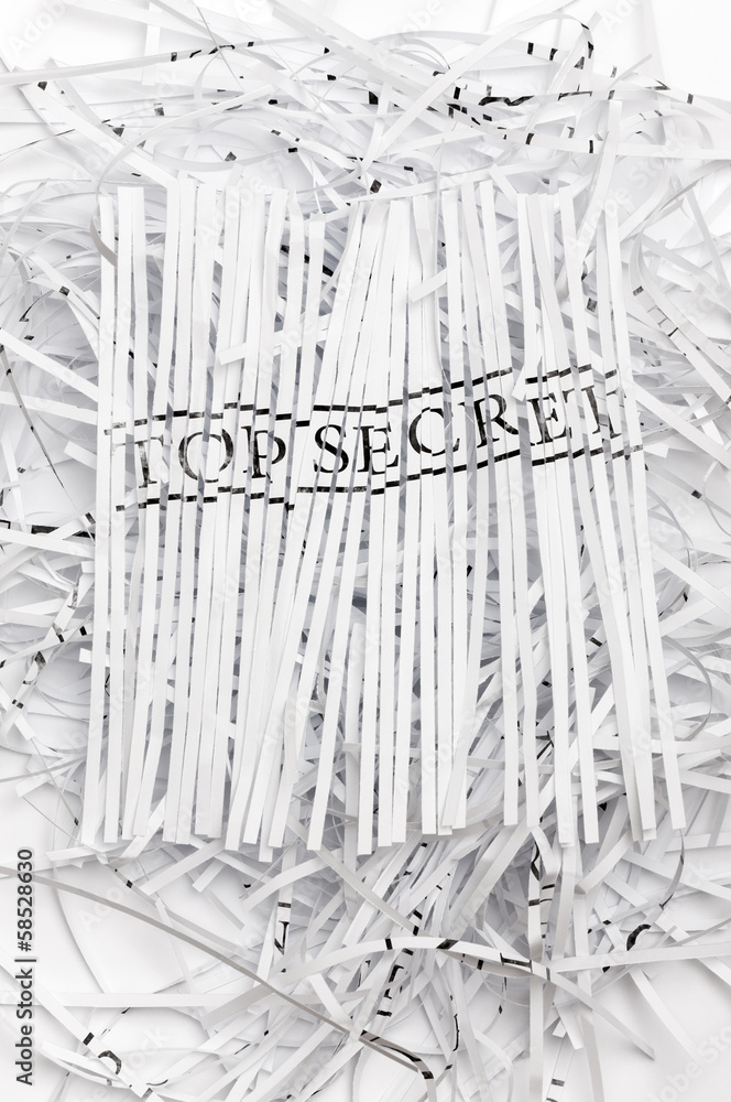 Schredder Top Secret Haufen Stock-Foto | Adobe Stock