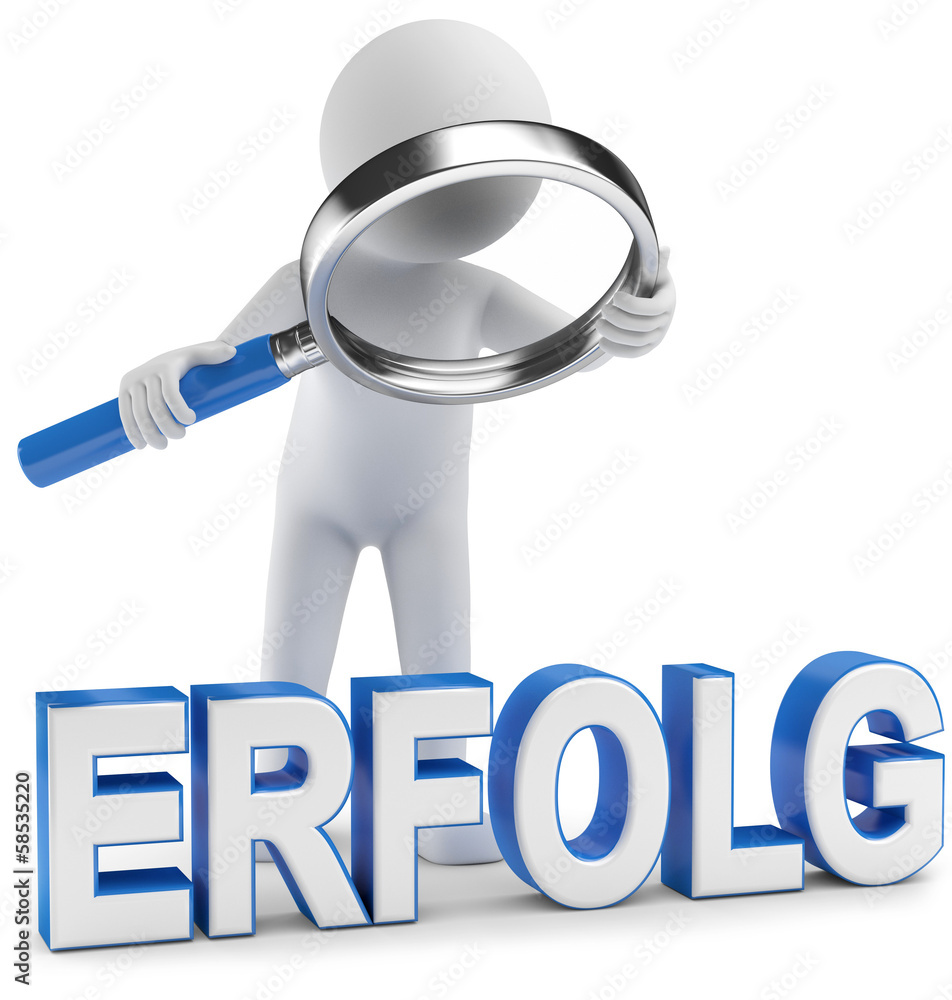 männchen lupe Erfolg Stock Illustration | Adobe Stock