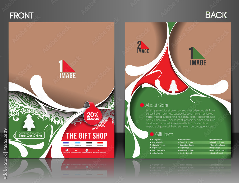 Gift Shop Flyer & Poster Cover Template Stock Vector | Adobe Stock