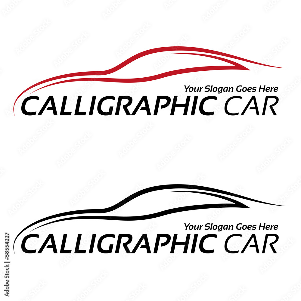 Calligraphic car logos Stock Vector | Adobe Stock
