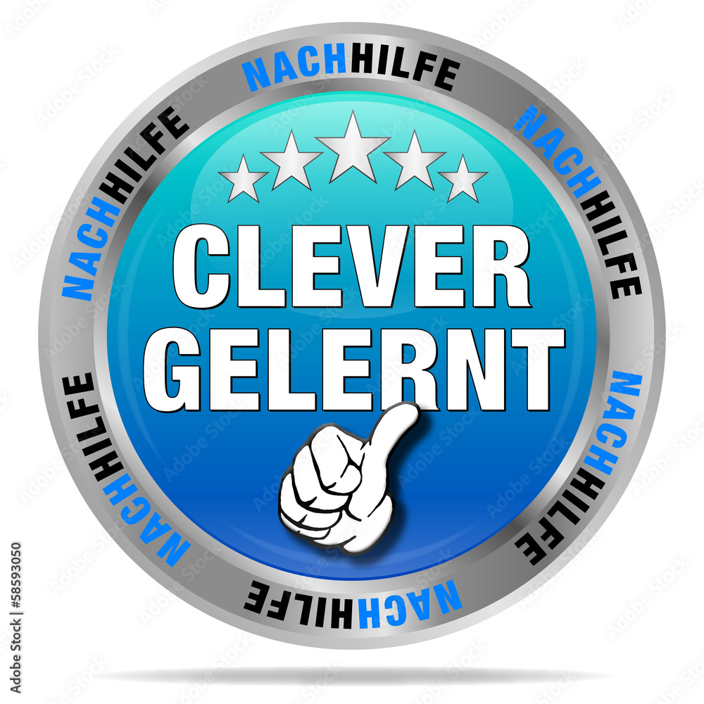 Clever gelernt - Nachhilfe Stock-Vektorgrafik | Adobe Stock