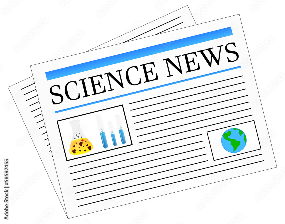 Science News Newspaper Headlines Stock Vector | Adobe Stock