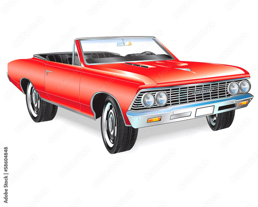 1966 Chevelle SS Drawing vector de Stock | Adobe Stock