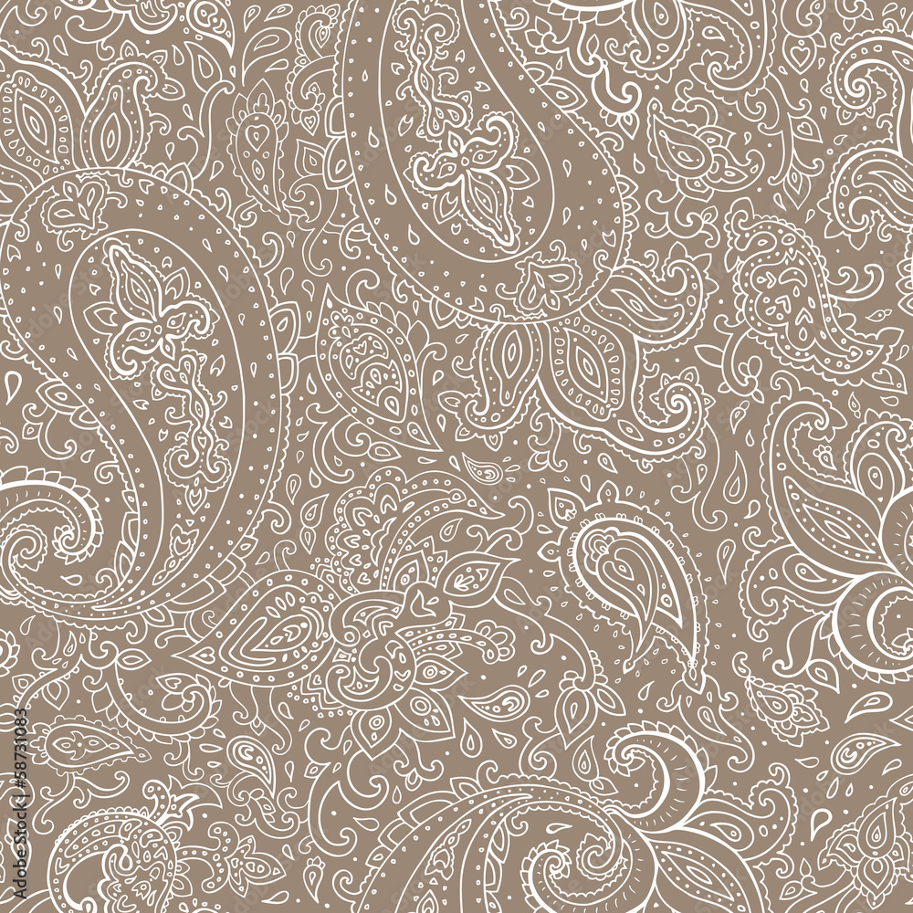 Seamless Paisley background. Stock Vector | Adobe Stock