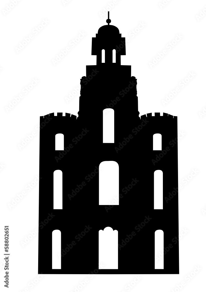 Logan Temple Silhouette Stock Vector | Adobe Stock