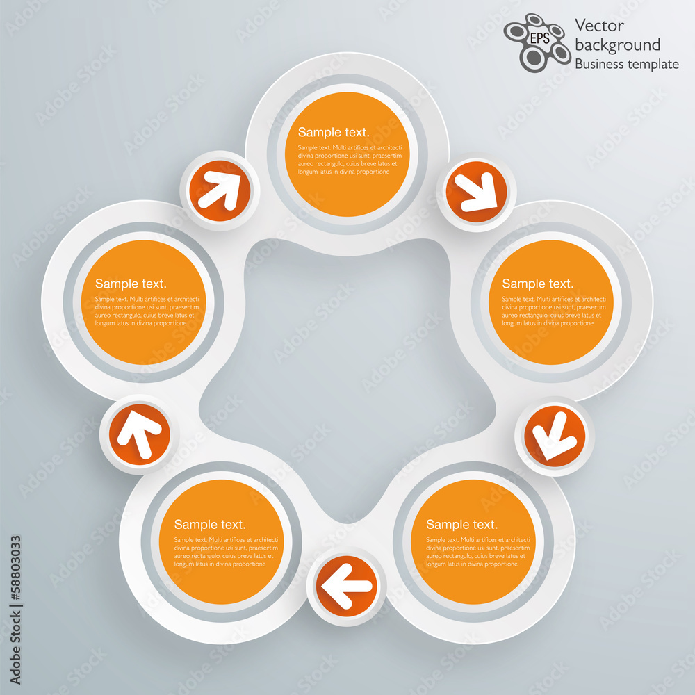 Infographics Vector Background 5-Step Process Stock Vector | Adobe Stock