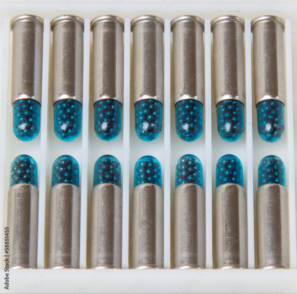 Randzünder Schrotpatronen 22lfb Kleinkaliber Stock-Foto | Adobe Stock