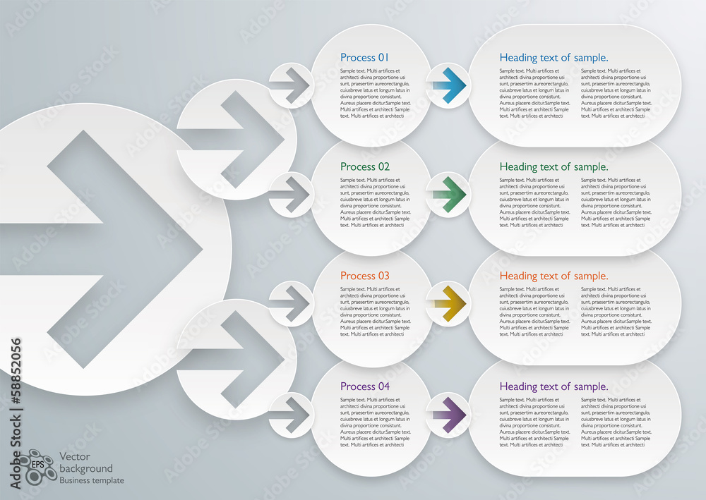 4-Step Process Chart #Vector Graphics Stock Vector | Adobe Stock