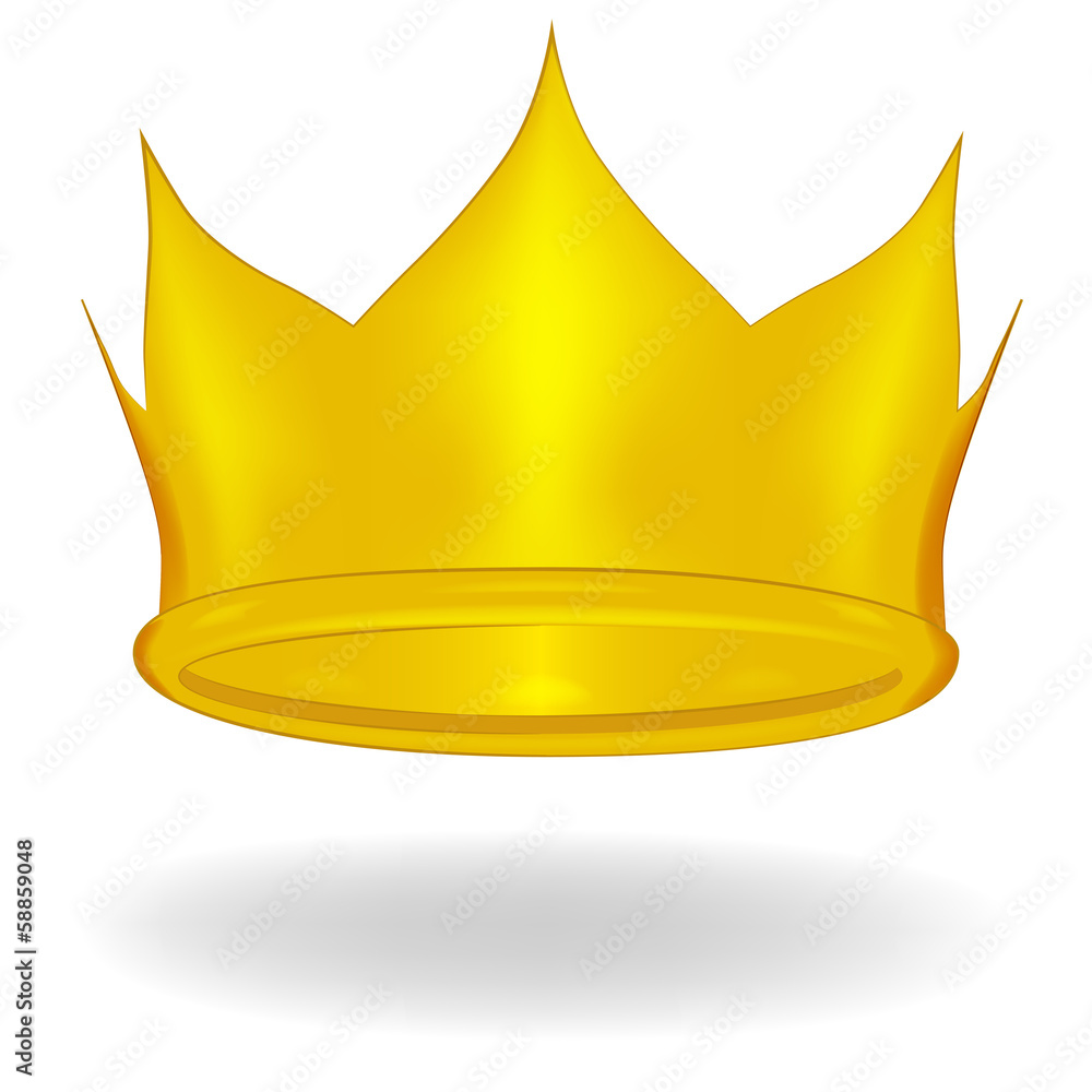 Cartoon crown isolated Stock Vector | Adobe Stock