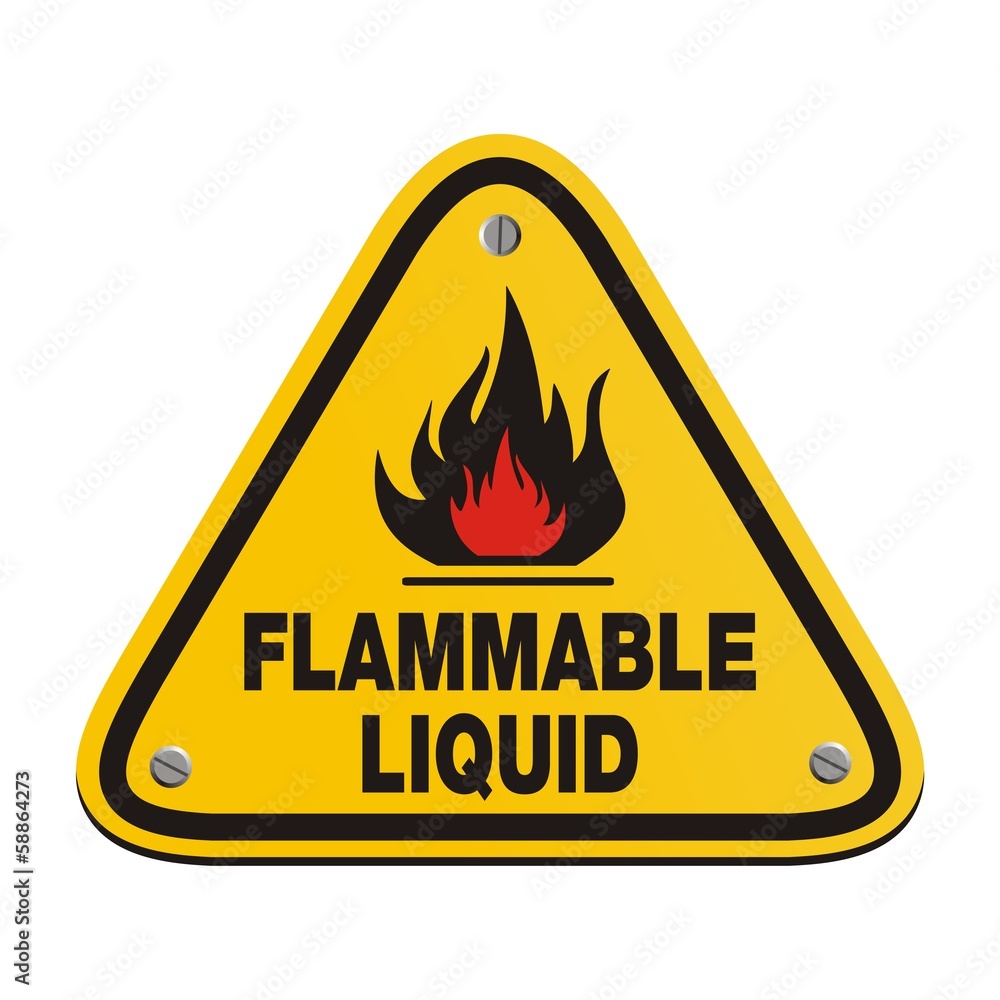 triangle sign - flammable liquid Stock Vector | Adobe Stock