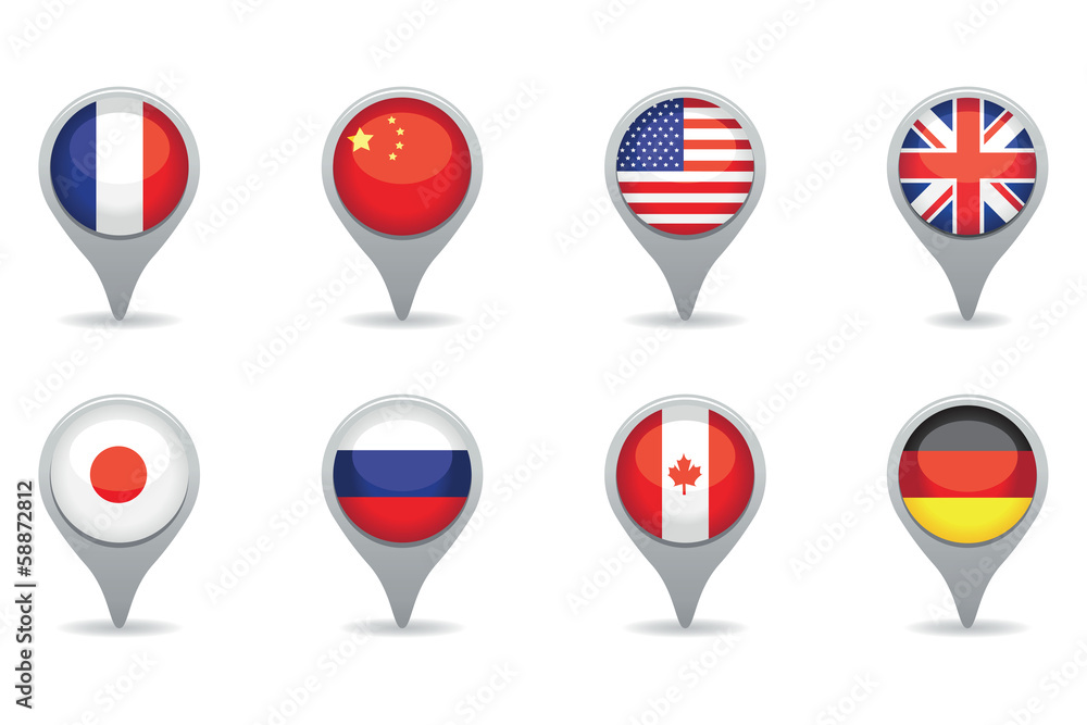 super powers flags Stock Vector | Adobe Stock