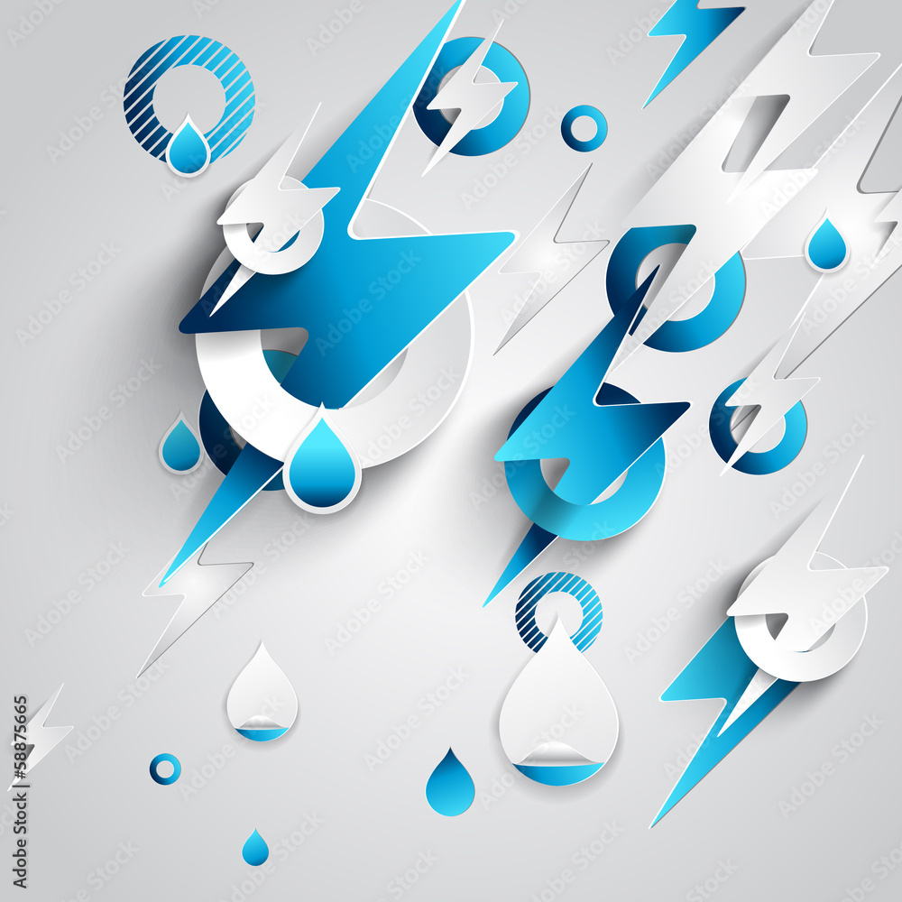 Abstract 3D Paper Infographics Stock Vector | Adobe Stock