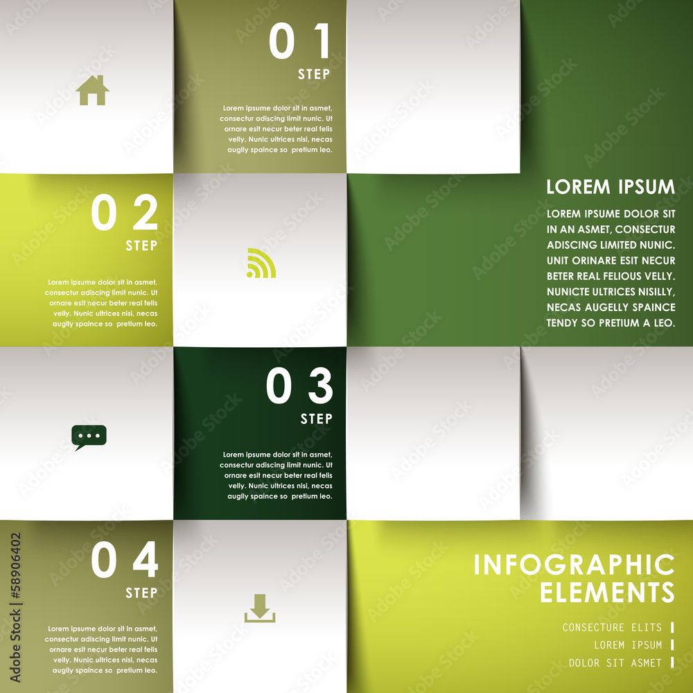 abstract 3d paper infographics Stock Vector | Adobe Stock