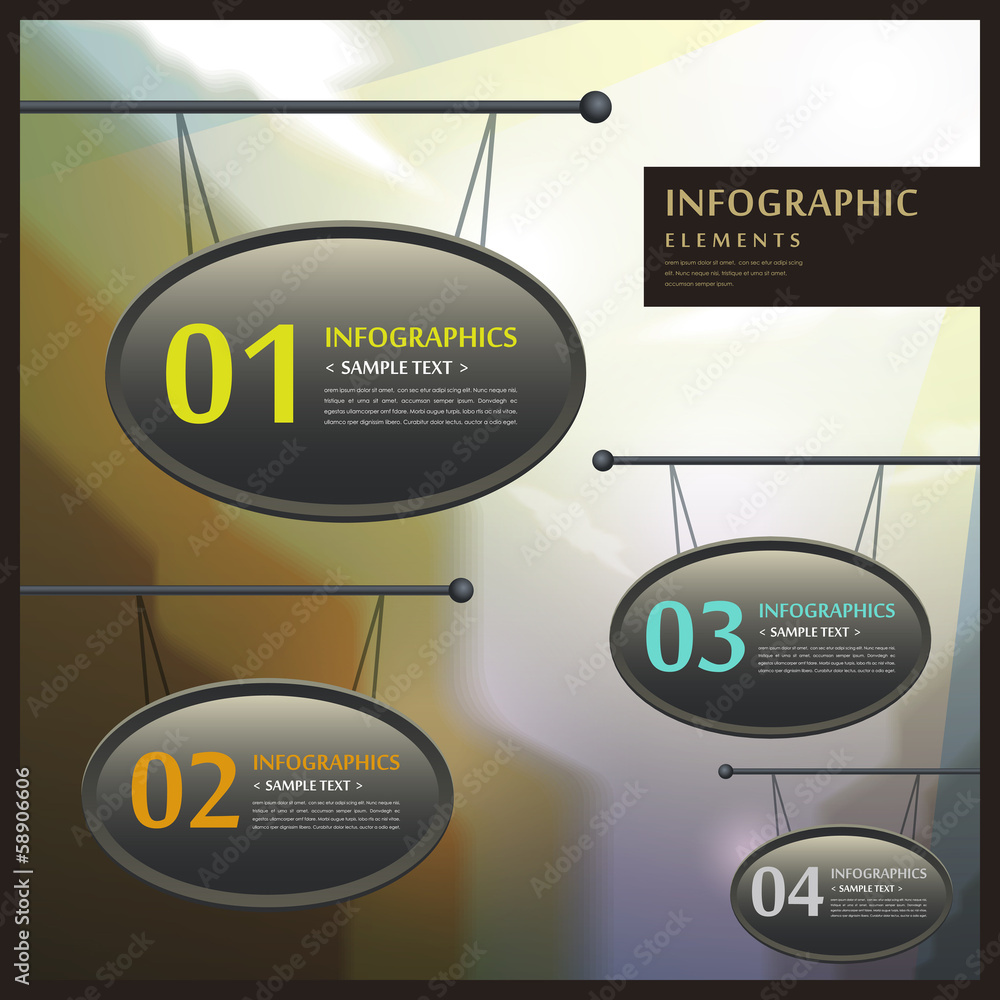 abstract 3d signboard infographics Stock Vector | Adobe Stock
