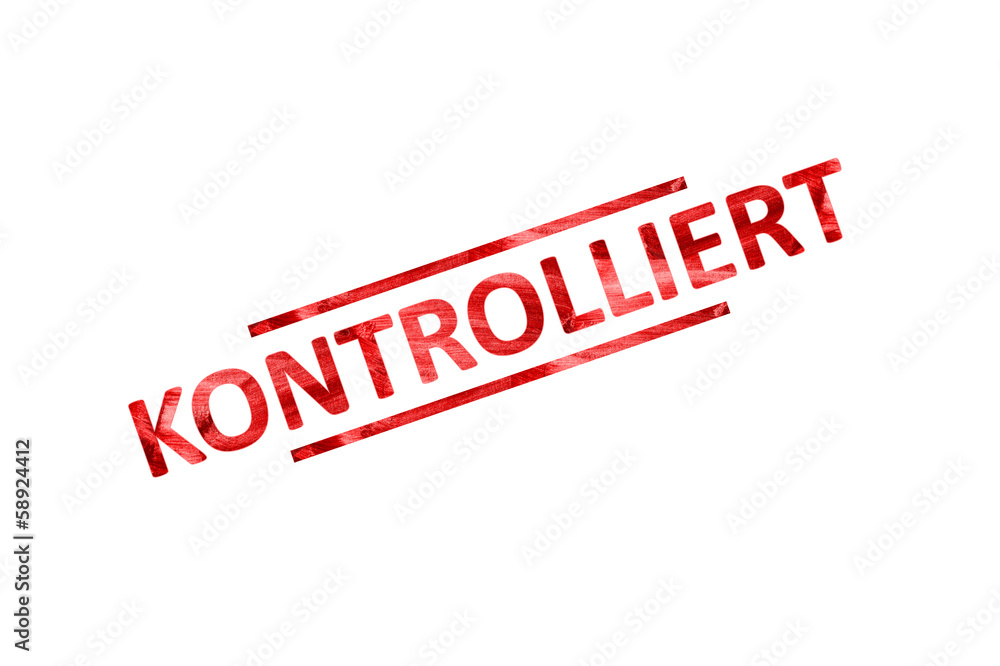 Stempel: Kontrolliert... Stock-Illustration | Adobe Stock