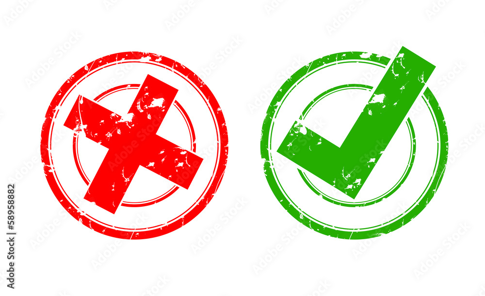 icones pour ou contre Stock Illustration | Adobe Stock