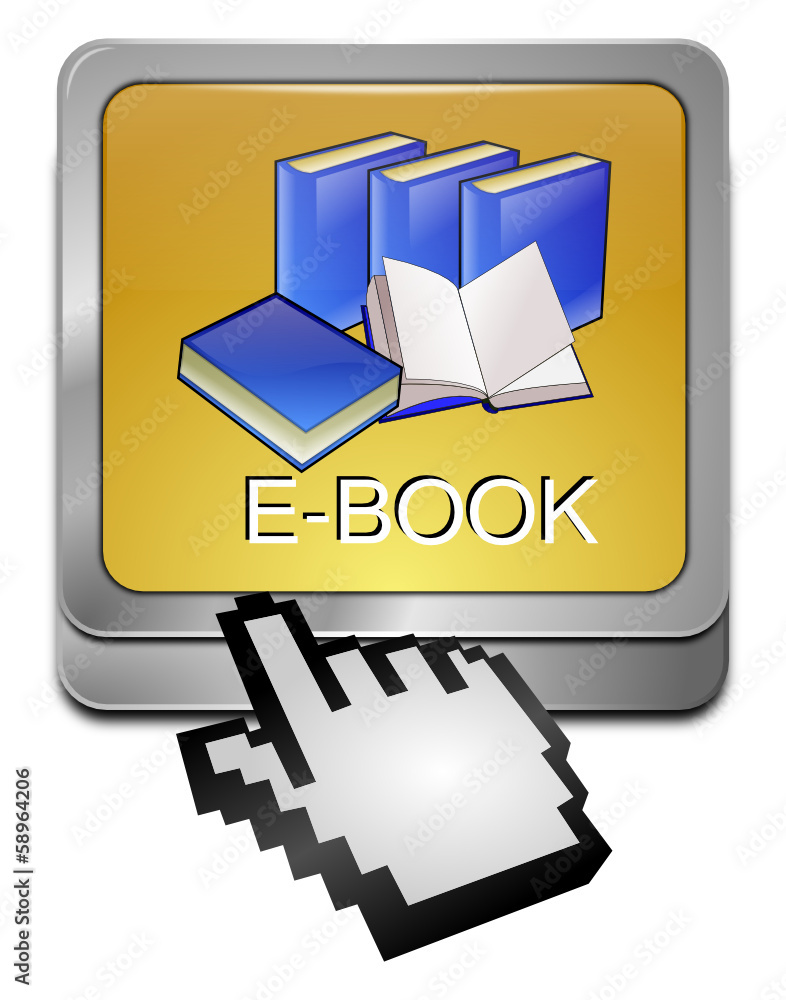 E-Book Button mit Cursor Stock Vector | Adobe Stock