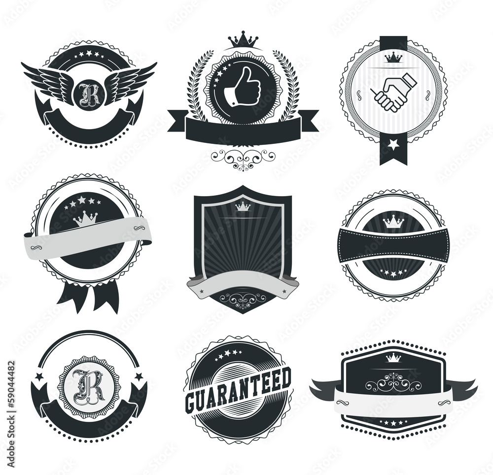 Blank Vintage Badge
