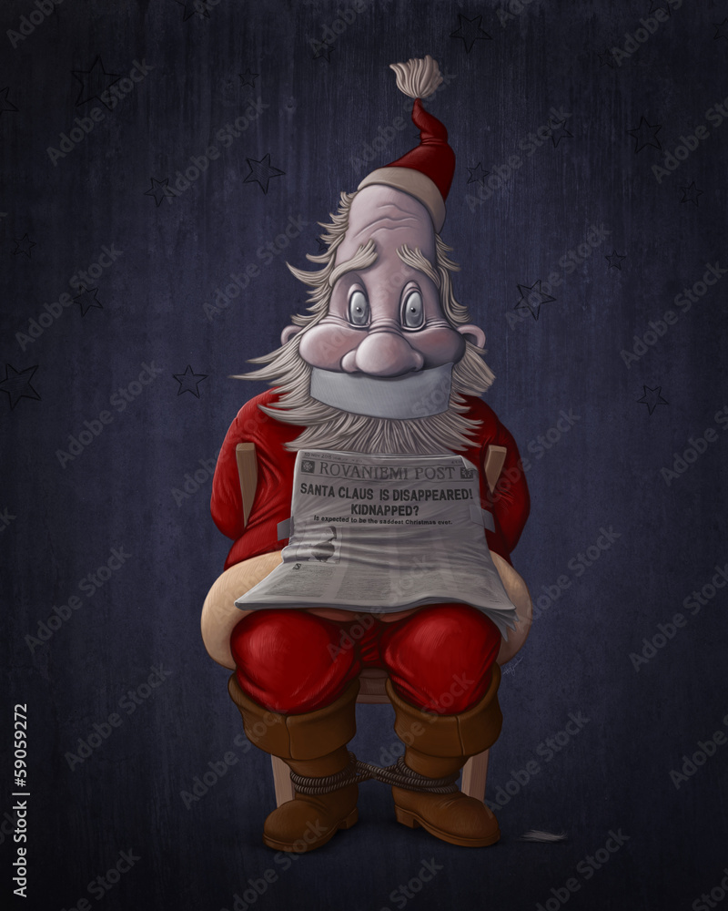 kidnapped Santa Claus Stock Illustration | Adobe Stock