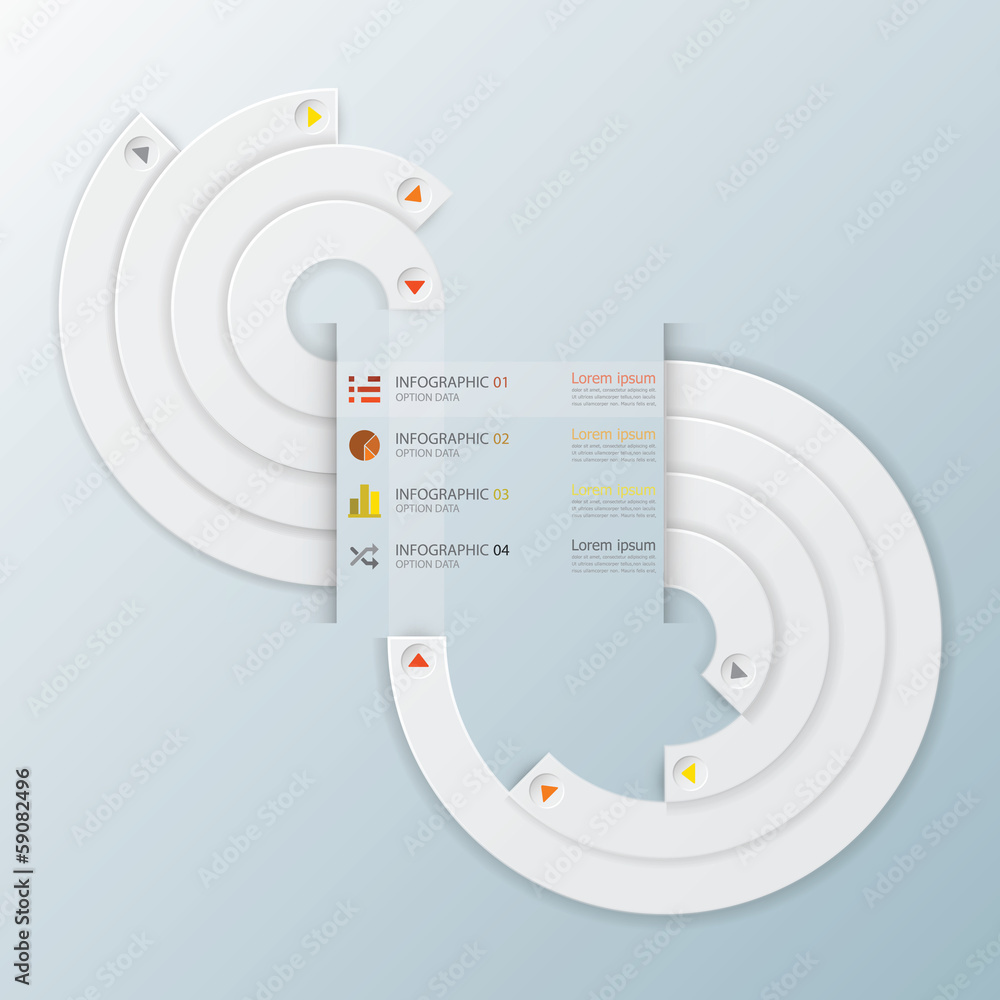 Infinity Modern Curve Circle Infographic Design Template Stock Vector ...