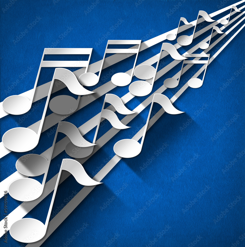 Music Note Background - Blue Velvet Stock Illustration | Adobe Stock