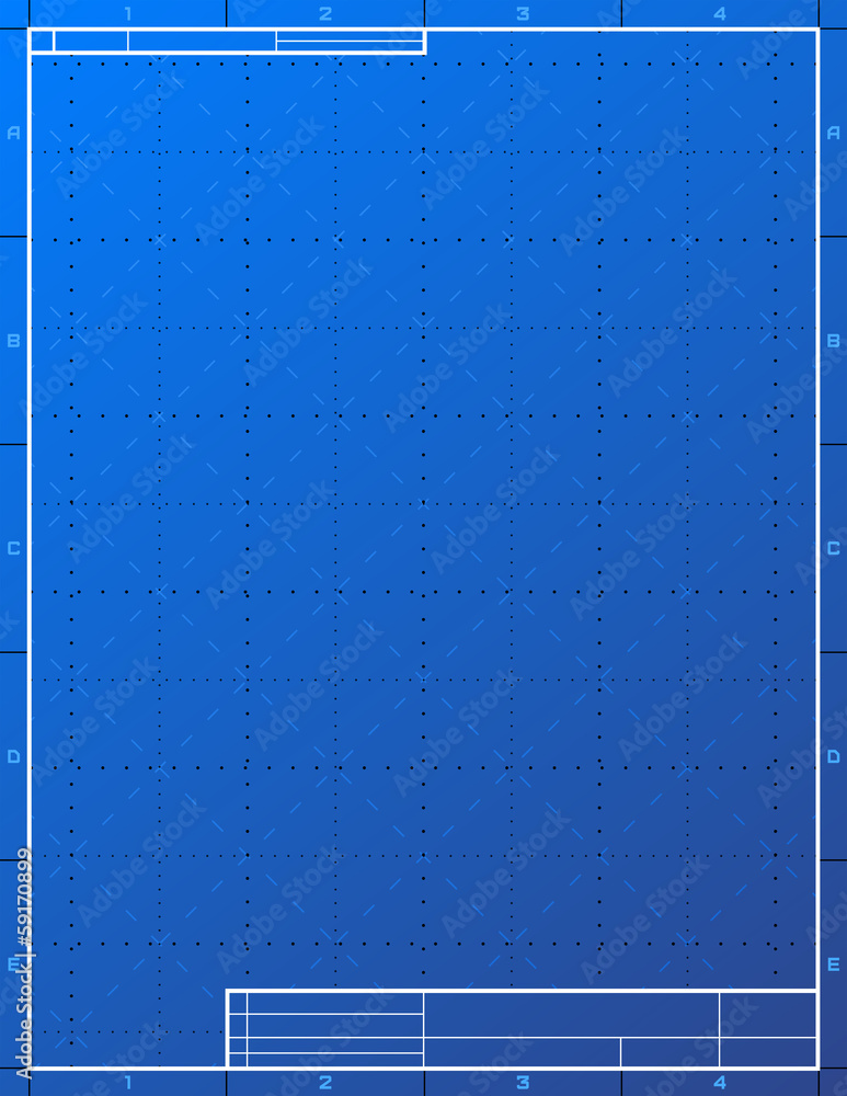 Blank blueprint paper for drafting. Drawing sheet layout Stock Vector ...