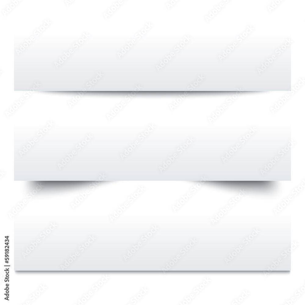 Paper shadows. Collection of white note papers. ilustração do Stock ...
