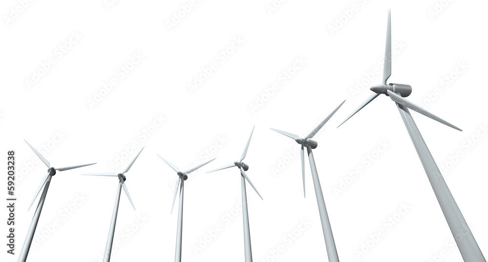 Wind Turbine Array Stock Photo | Adobe Stock