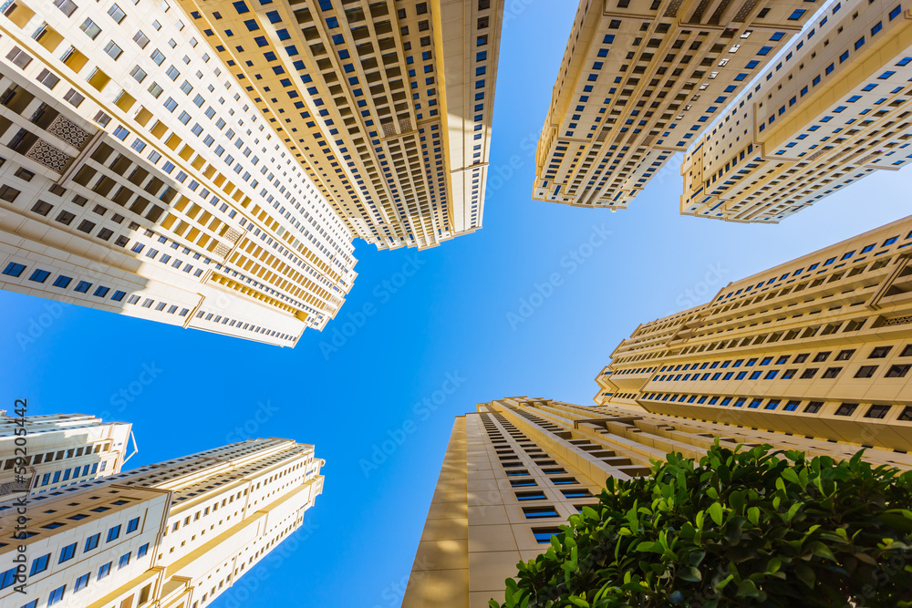 High rise buildings and streets in Dubai, UAE Stock Photo | Adobe Stock