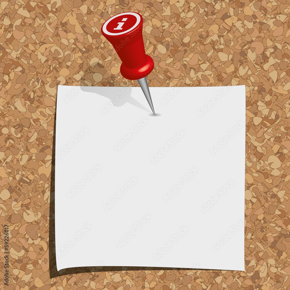 Pinnwand mit Zettel Stock-Vektorgrafik | Adobe Stock