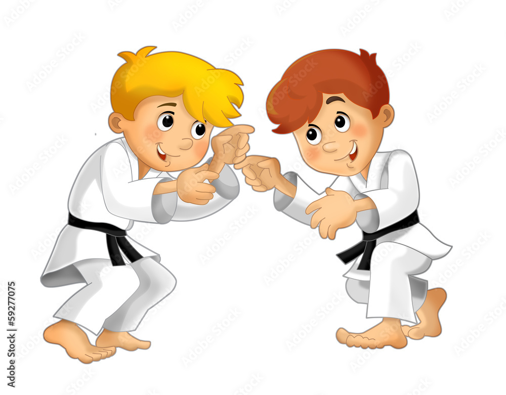 Cartoon child training - illustration for the children Stock ...