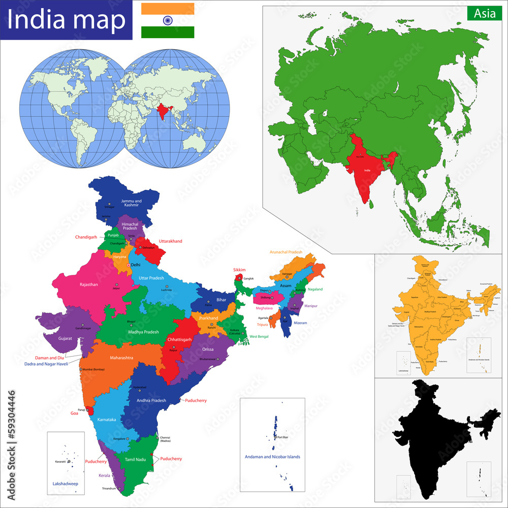 Western Asia map Stock Vector | Adobe Stock